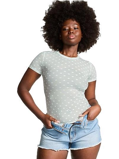 Pink Base Stretch™ Short-sleeve Tee - Blue