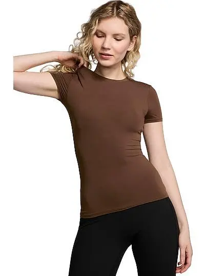 Pink Base Stretch™ Short-sleeve Tee - Brown