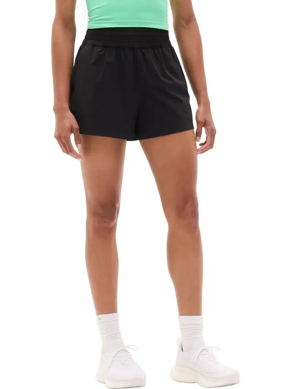 Athleta Weekender High Rise 3" Run Short - Black