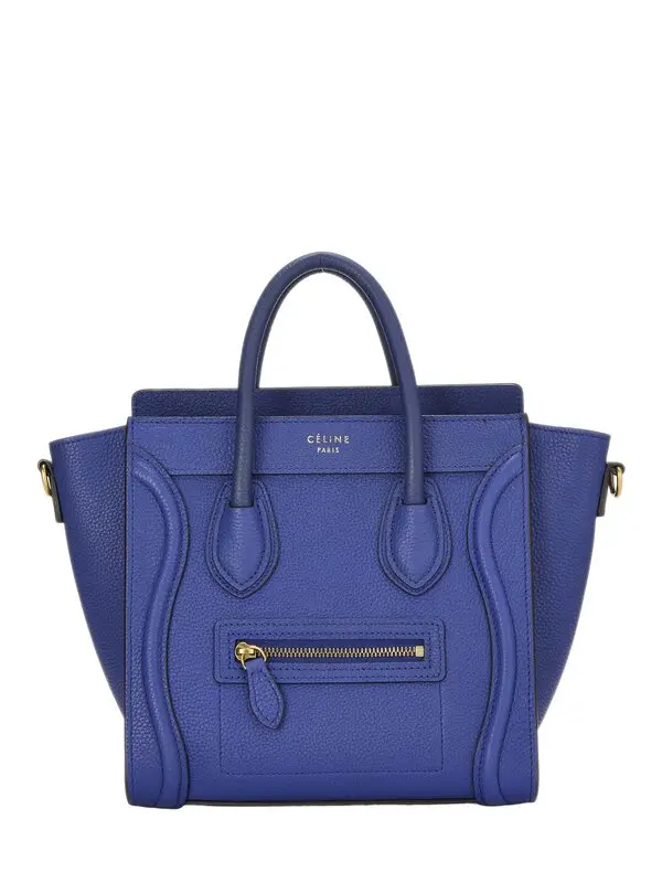Celine Drummed Calfskin Luggage - Blue