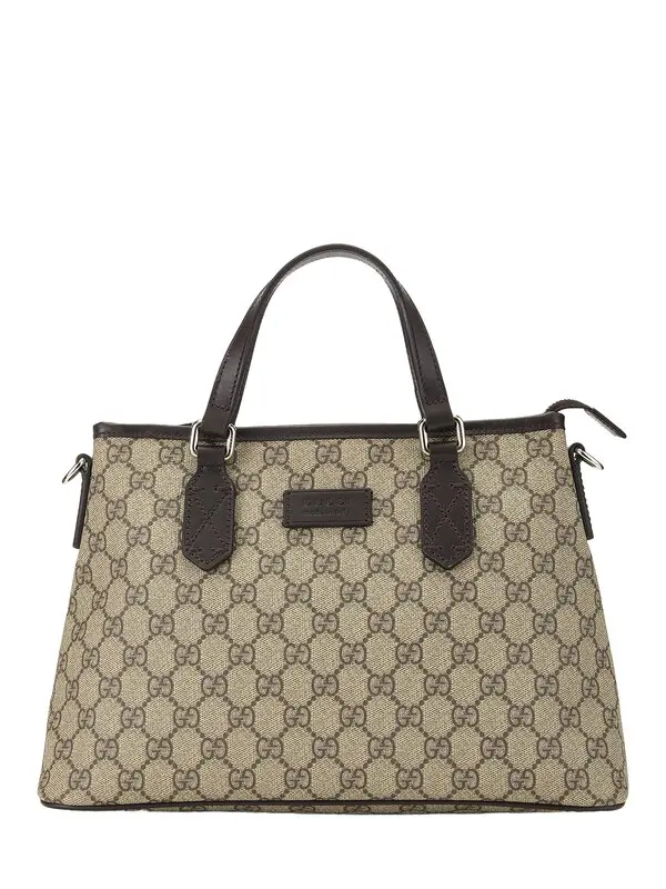 Gucci Original Gg Supreme Canvas Zip Tote Bag - Brown