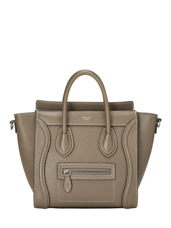 Celine Drummed Calfskin Luggage - Grey