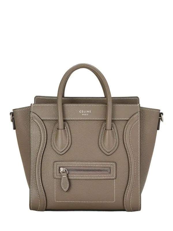 Celine Drummed Calfskin Luggage - Grey
