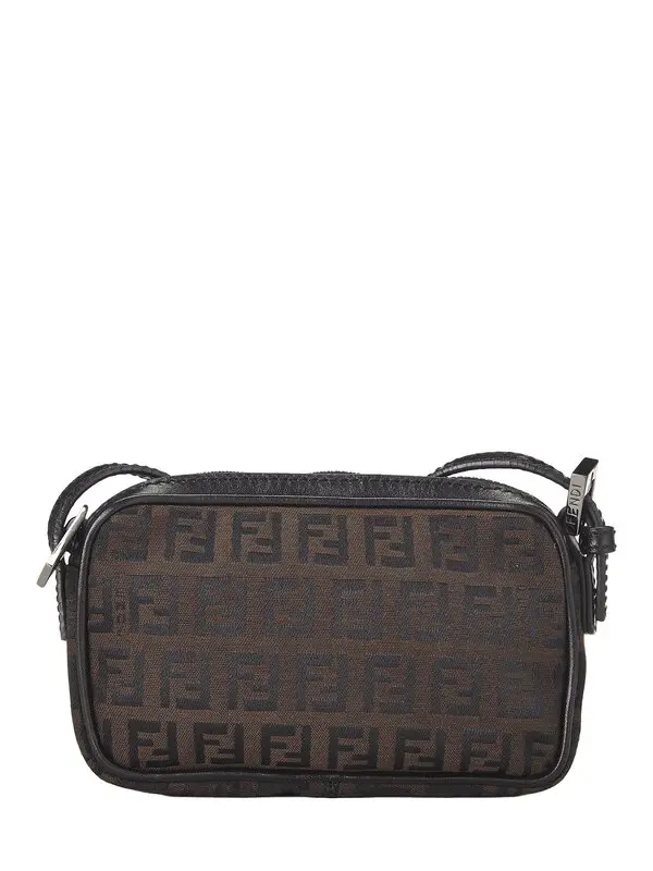 Fendi Zucchino Canvas Crossbody - Brown