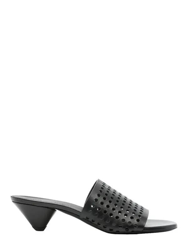 Proenza Schouler Perforated Cone Heel Sandals - Black