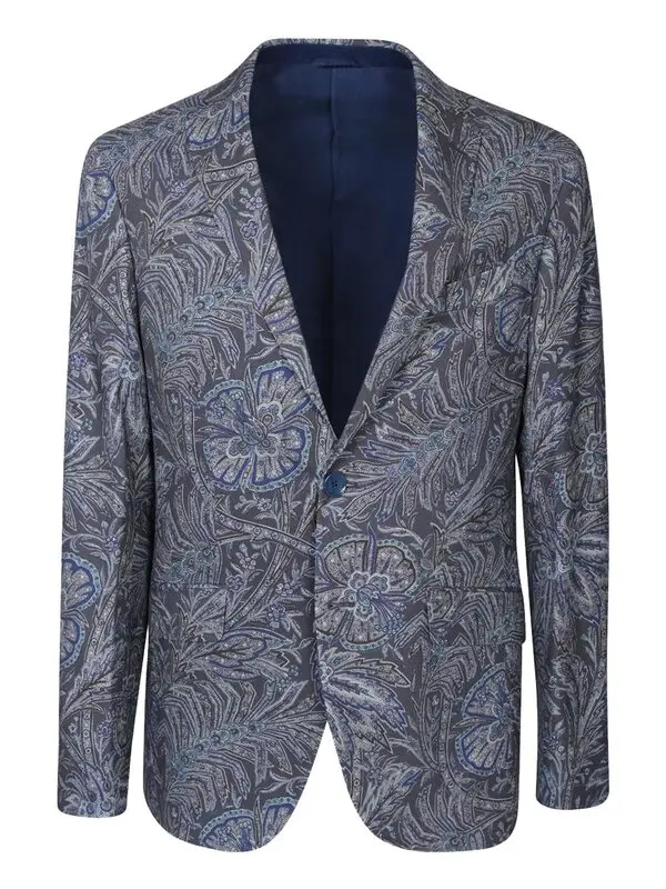 Etro Single-breasted Blazer - Blue