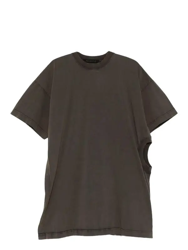 ALAINPAUL Pivote Short Sleeve T-shirt - Fade Out Brown + Black Print