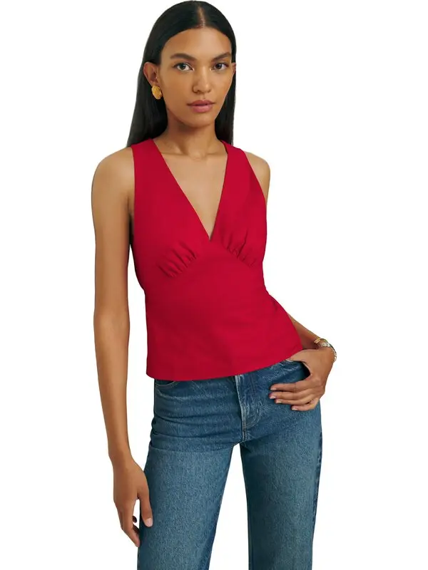 REFORMATION Meg Top - Red