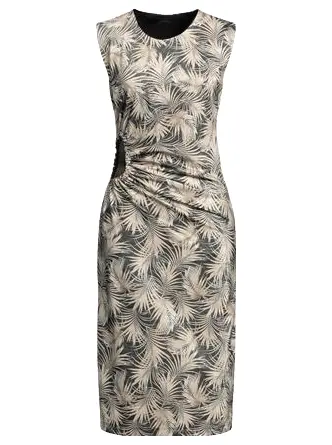 FISICO Floral-print Midi Dress - Black