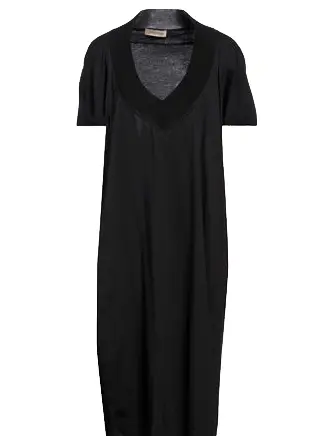 GENTRYPORTOFINO Midi Flared Dress - Black
