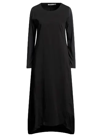 European Culture Midi Flared Dress - Black