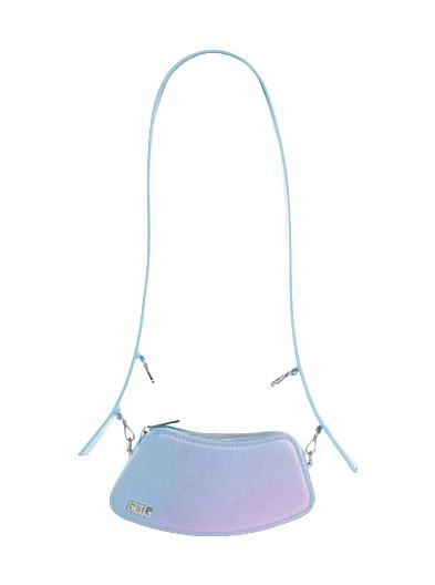 Gcds Small Two-tone Textile Fibers Shoulder Bag - Mauve