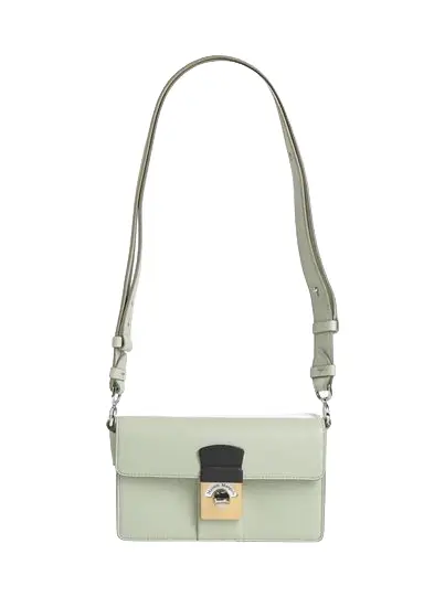 MAISON MARGIELA Shoulder Bag In Leather And Textile Fibers - Sage Green