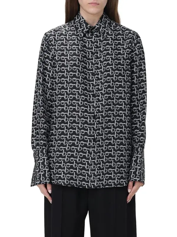 Burberry Graphic Print Button-up Shirt - Silver