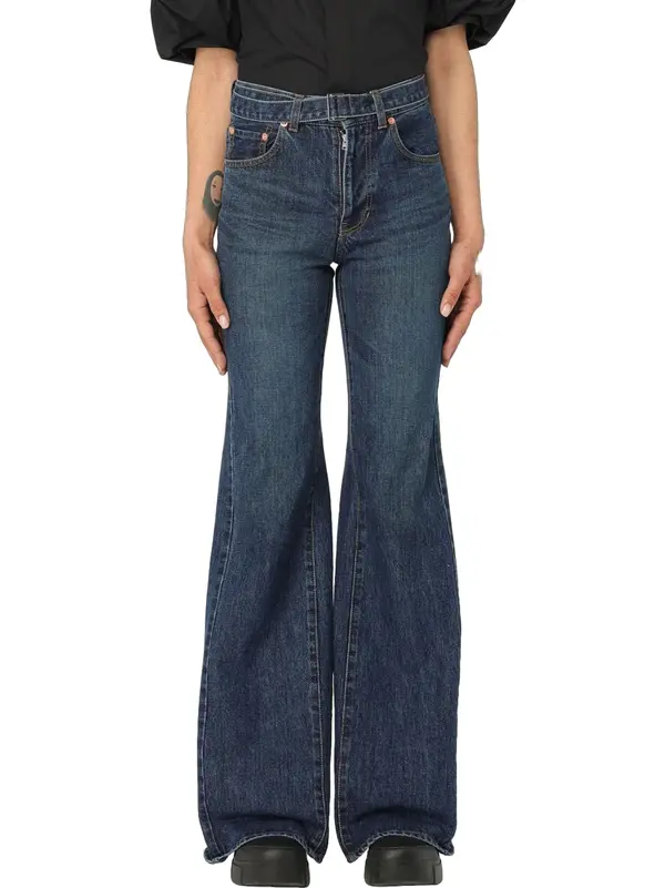 Sacai Flare Leg Jeans - Blue