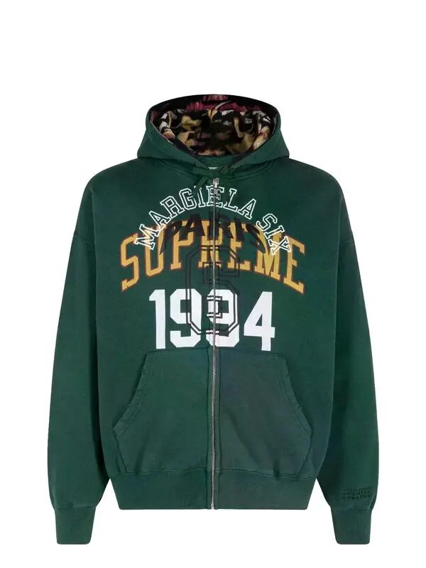 Supreme X Mm6 Maison Margiela Zip-up Hoodie - Green