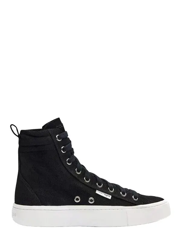 COURREGES Panelled Canvas Sneakers - Black