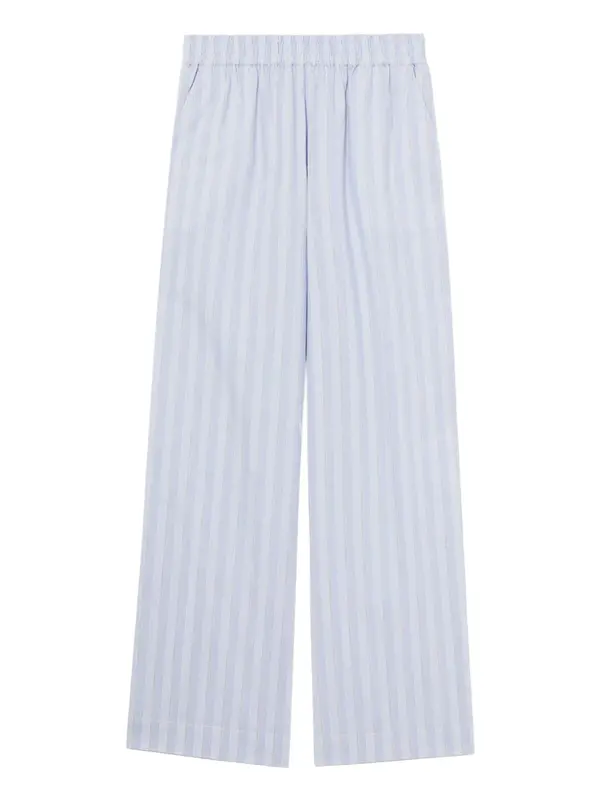 Remain Birger Christensen Striped Wide-leg Trousers - Blue