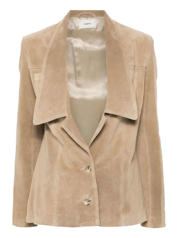 Coperni Suede Single-breasted Jacket - Neutrals