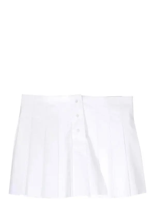 We11Done Pleated Cotton Skirt - White
