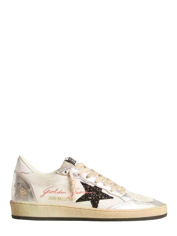 GOLDEN GOOSE Ball Star Metallic-panel Leather Sneakers - White