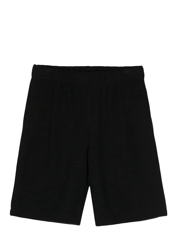 BLUE SKY INN Waffle-pattern Deck Shorts - Black