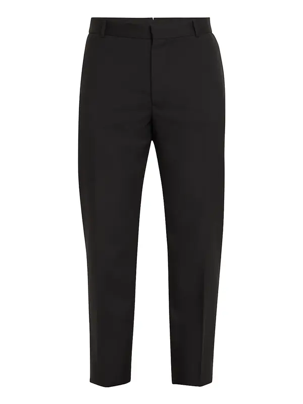 Alexander McQueen Wool Gabardine Cigarette Trousers - Black