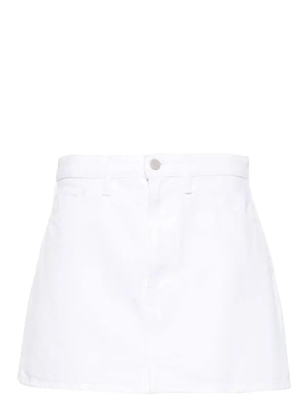 3x1 A-line Denim Miniskirt - White