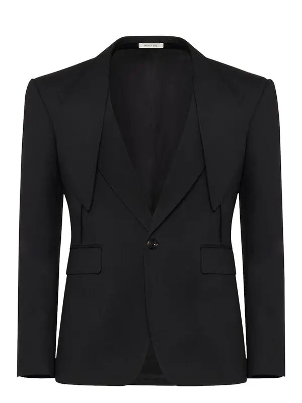Alexander McQueen Lapel-collar Sport Coat - Black
