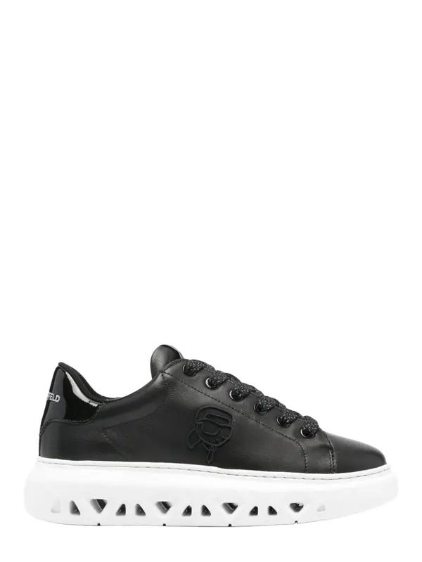 Karl Lagerfeld Ikonik Karl-detailed Leather Sneakers - Black