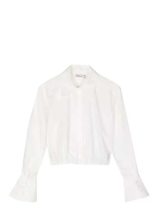 Simkhai Blythe Poplin Cropped Shirt - White