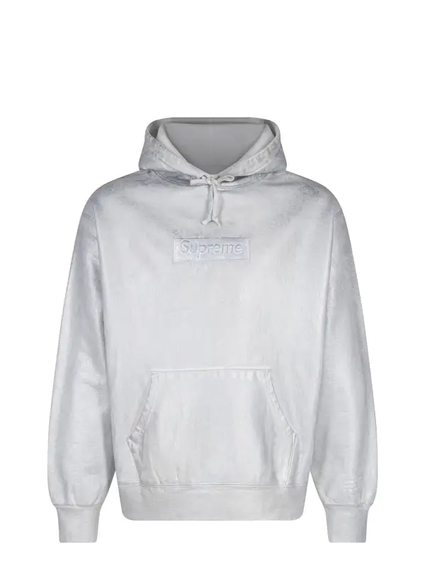 Supreme X Mm6 Maison Margiela Foil Box Logo Hoodie - White