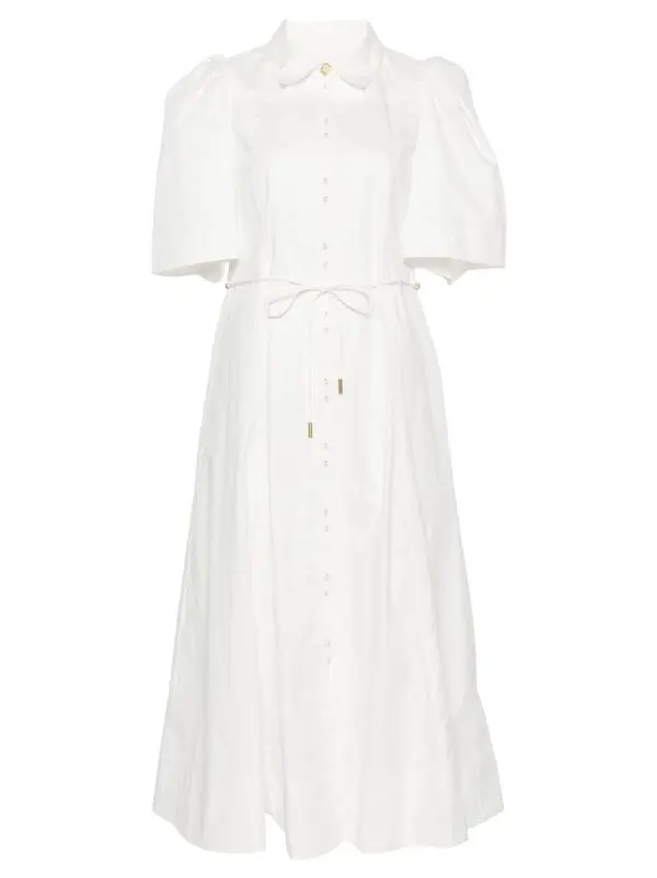 Aje Pivotal Tie Midi Dress - White