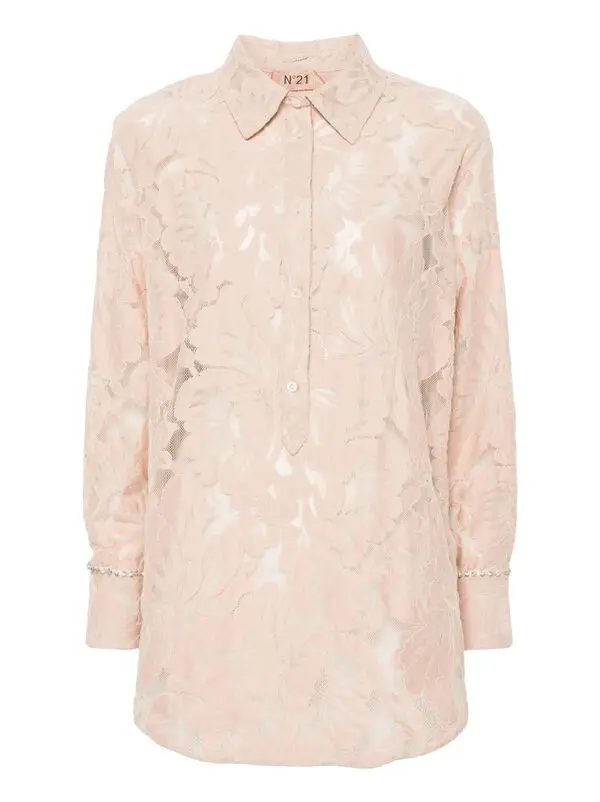 N°21 Corded-lace Blouse - Pink