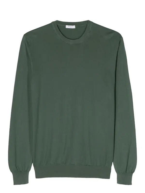 Boglioli Crew-neck Cotton Jumper - Green