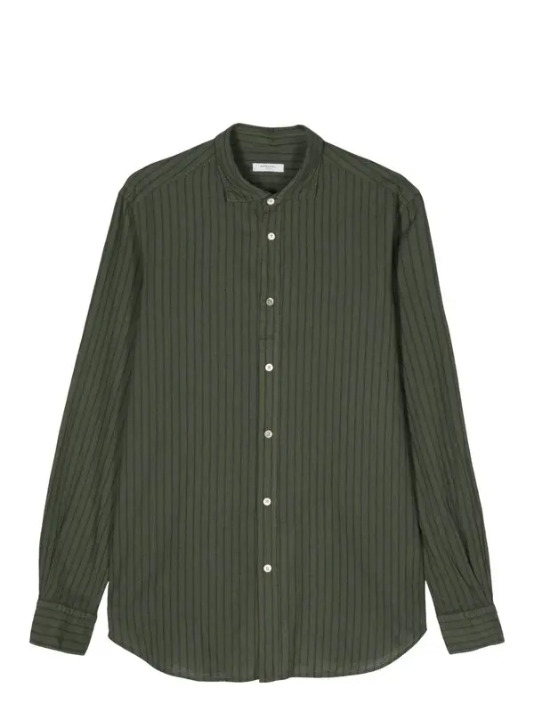 Boglioli Long-sleeves Striped Shirt - Green