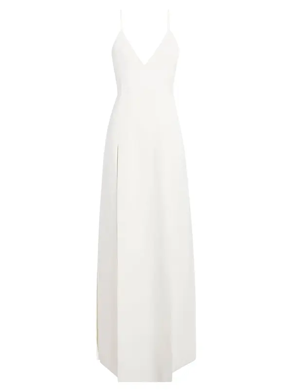 Khaite Nonya Open-back Maxi Dress - White