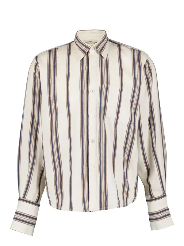 MARRAKSHI LIFE Striped Cotton Shirt - White
