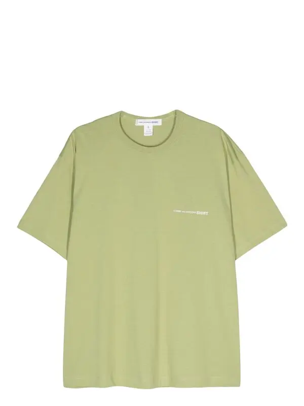 Comme Des Garçons Logo-print Cotton T-shirt - Green