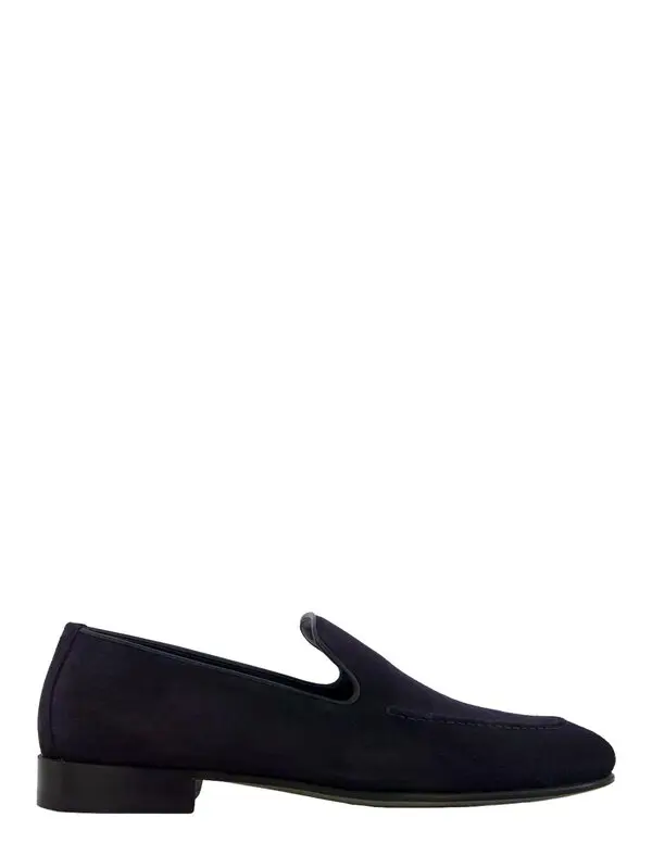 Manolo Blahnik Truro Crosta Suede Loafers - Blue