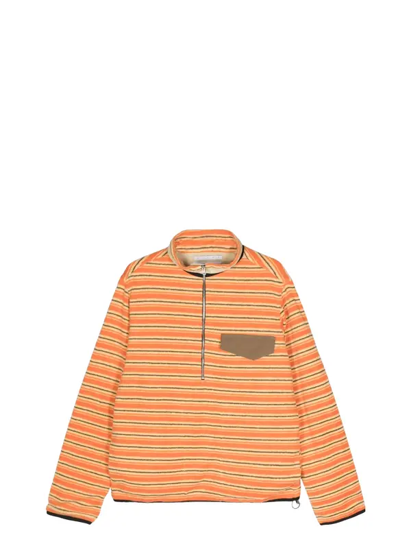 RANRA Striped Half-zip Sweatshirt - Orange