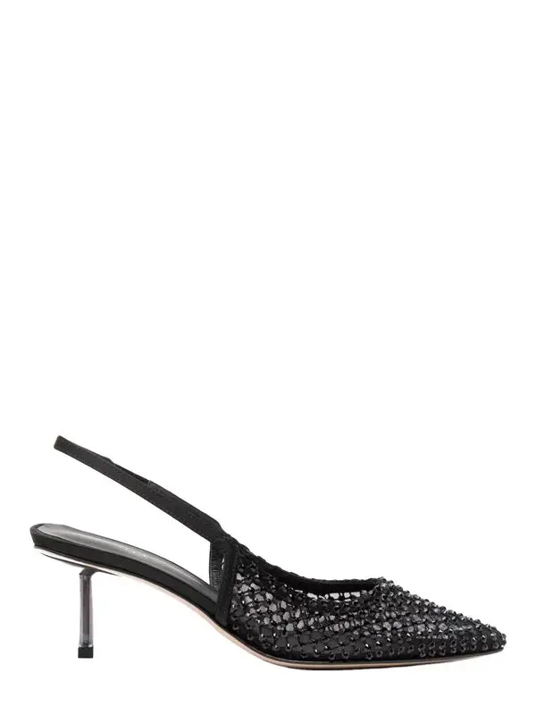 LE SILLA Gilda 60mm Embellished Slingback Pumps - Black