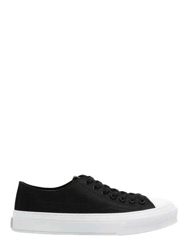Givenchy City Low Logo-jacquard Sneakers - Black
