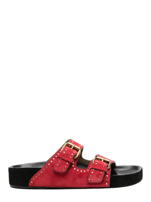 Isabel Marant Lennyo Suede Sandals - Red