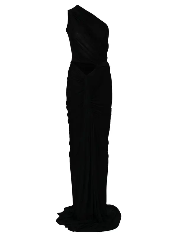 Rick Owens One-shoulder Draped Gown - Black