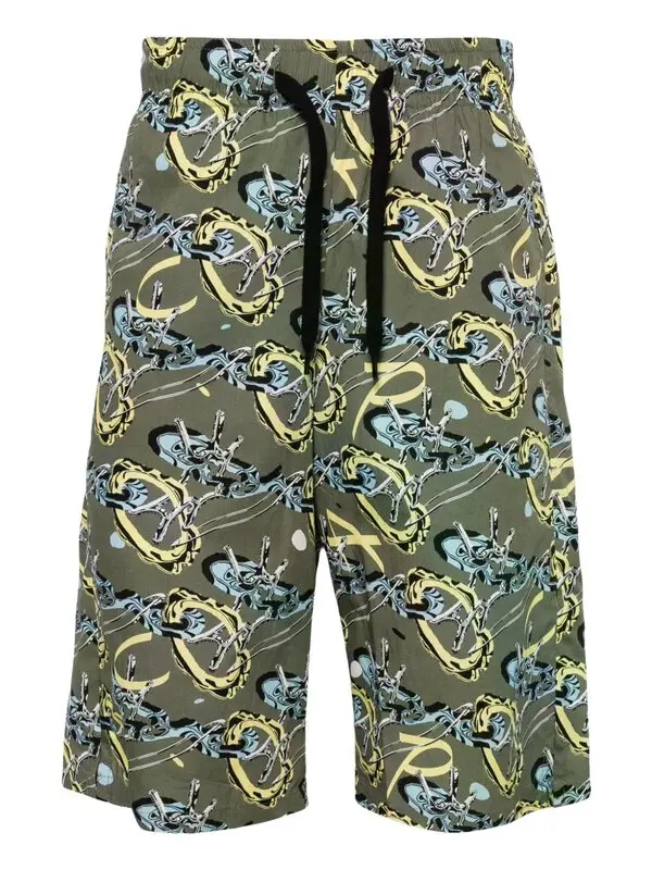 A.p.c. Vince Graphic-print Shorts - Green