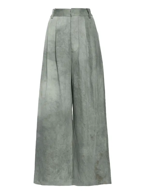 UMA WANG Paella Palazzo Trousers - Blue