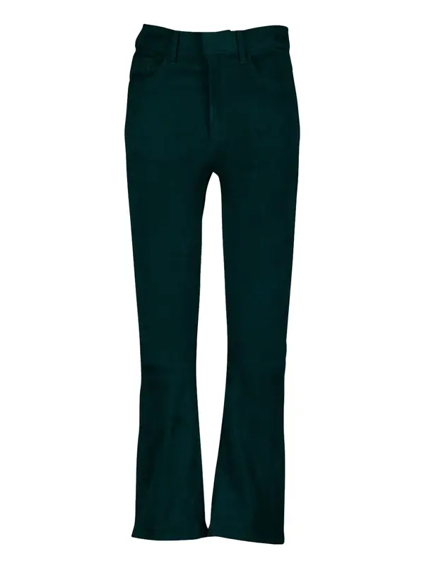 PAULA High-rise Flared Suede Pants - Green