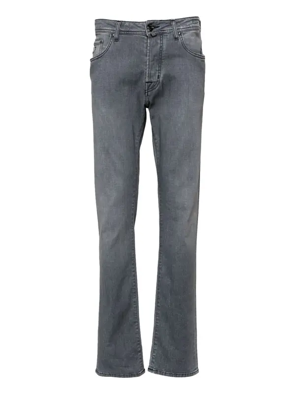 Jacob Cohen Bard Slim-fit Mid-rise Jeans - Grey