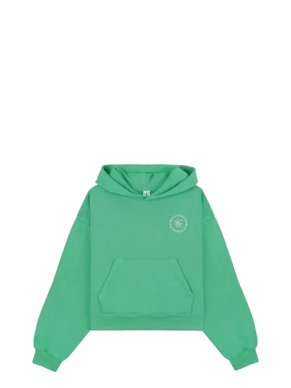 SPORTY & RICH Srhwc-print Cropped Hoodie - Green